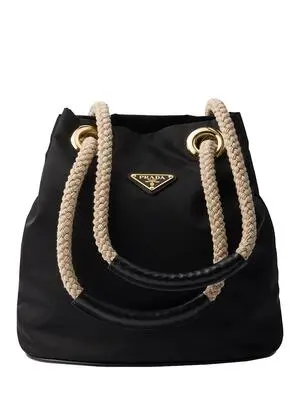 Prada Prada Tessuto Rope Bucket Bag F0002 Nero