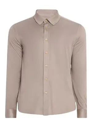 Brioni Silk Pique Sport Shirt Sand