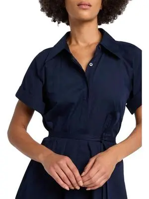 A.L.C. Julie Short-sleeve Shirtdress - Navy