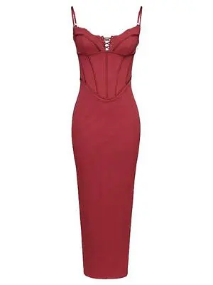 House Of Cb Romy Maxi Dress - Wine