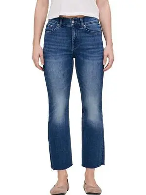 DL1961 Petite Bridget Crop Instasculpt High-rise Bootcut Jeans - Hulton