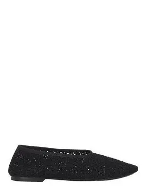 Staud Alba Ballet Flat - Black Crochet