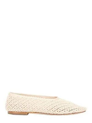 Staud Alba Ballet Flat - Cream Crochet