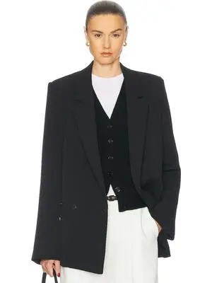 EAVES Alia Double-breasted Blazer - Black
