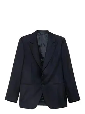 Caruso Wool Blazer - Blue