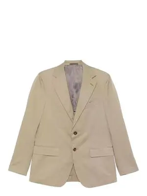 Caruso Single-breasted Blazer - Neutrals