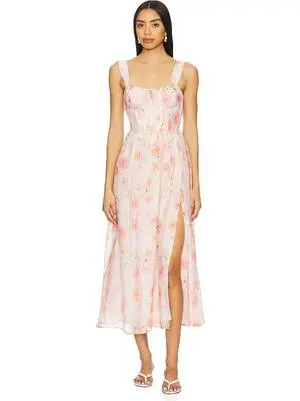 Bardot Esra Printed Midi Dress - Pink Floral