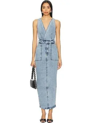 Good American Fit For Success V-neck Maxi Dress - Indigo780