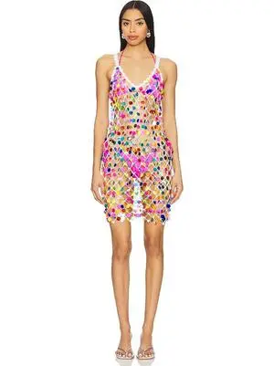 MILLY Sequin Crochet Mini Dress - Multi