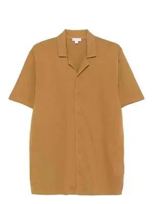 Sunspel Riviera Shirt - Brown