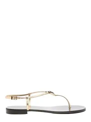 GIUSEPPE ZANOTTI Cameliee Flat Sandals - Gold