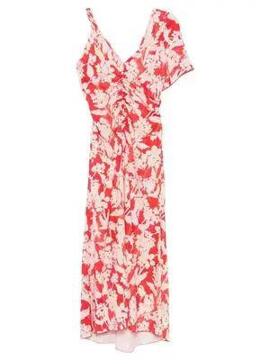 Victoria Beckham Floral-print Maxi Dress - Red