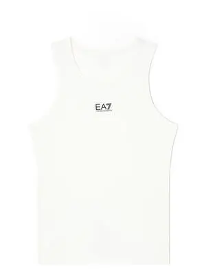 Emporio Armani Ea7 Core Identity Jersey Tank Top - White
