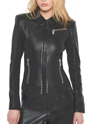 AS By DF Mrs. Smith Upcycled Leather Jacket - Black