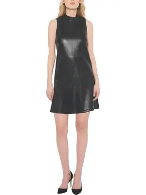 AS BY DF AS B Y DF Crawford Upcycled Leather A-Line Dress