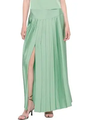 AS By DF As B Y Df Pleated Maxi Skirt - Matcha