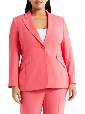 TAHARI ASL One-button Blazer - Sunset