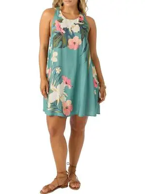 O'Neill Anabelaa Floral Sleeveless Dress - Oil Blue