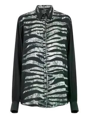 Roberto Cavalli Silk Shirt - Black