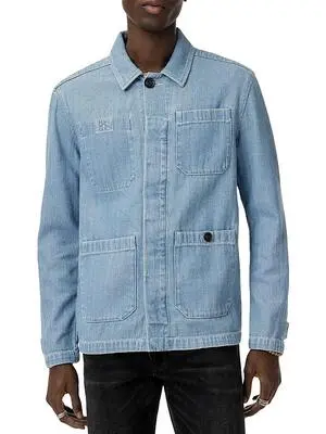 John Varvatos Jakob Graphic Chore Jacket - Pond Blue