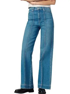 Joe's Jeans Front Seamed High Rise Wide Leg Jeans - Biggest Fan