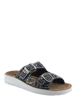SPRING STEP SHOES Cytheria Slide Sandal - Black Multi