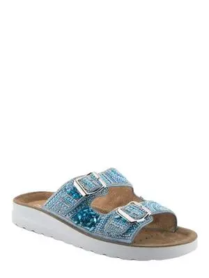 SPRING STEP SHOES Cytheria Slide Sandal - Blue Multi