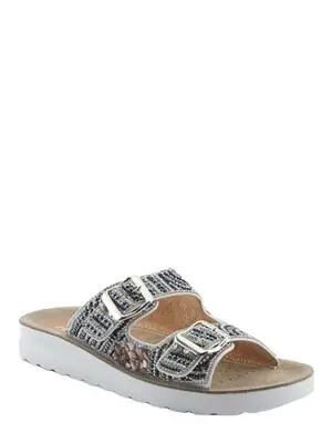 SPRING STEP SHOES Cytheria Slide Sandal - White Multi