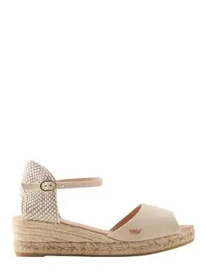 VISCATA VISCATA Cavall Canvas Espadrille Wedge Sandals Beige