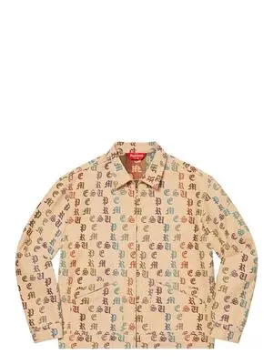 Supreme Gradient Jacquard Denim Work Jacket - Tan