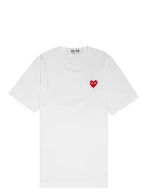 Play Comme Des Garcon Heart Emblem T-shirt - White