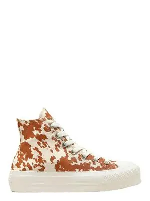 CONVERSE Chuck Taylor All Star Lift Platform High Animal Print - Brown