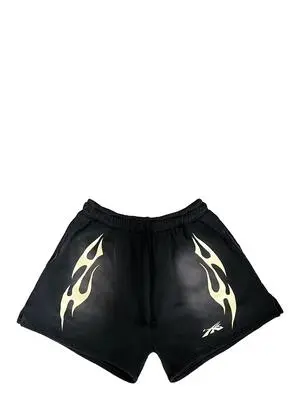 HELLSTAR Sports Flame Shorts - Black