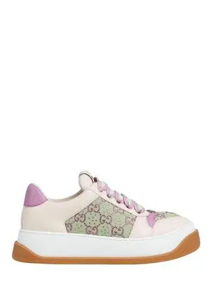 Gucci Screener Sneakers With Gg Crystals - Purple