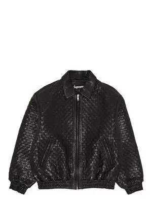 ジャケット・アウター Supreme Woven Leather Varsity Jacket S Woven Leather Varsity Jacket | Supreme 23fw