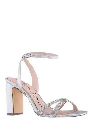 Nina Helga Ankle Strap Sandal - Silver