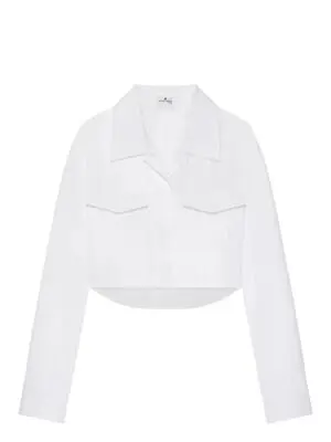 COURREGES Cropped Poplin Shirt - White
