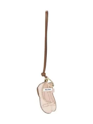 Miu Miu Ballet Flat Bag Charm In Cream - Ninfea