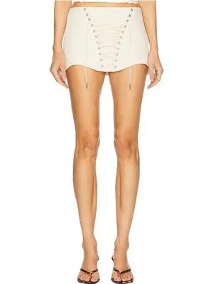 LOBA Marlyn Mini Skirt - Ivory