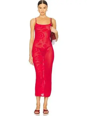 LOBA Orlando Midi Dress - Red