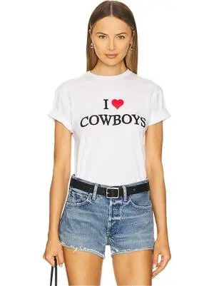 DEPARTURE I Heart Cowboys Tee - White