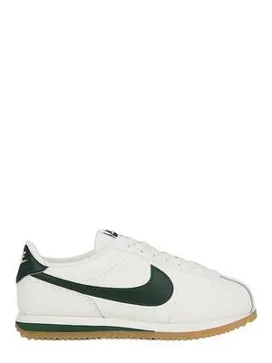 Nike Cortez Leather Sneakers - Sail  Fir  Gum Yellow  & Black