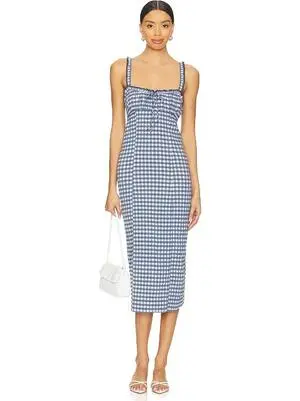 Free People Lucinda Midi Dress - Indigo Combo