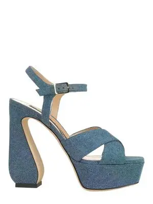 SERGIO ROSSI 90mm Sandals - Blue