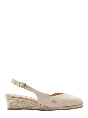 VISCATA Premia Canvas Espadrille Wedges Beige