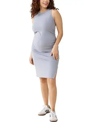 INGRID & ISABEL Ruched Bodycon Maternity Dress - Coastal Gray