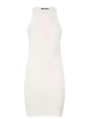 Roberto Cavalli Ripped-effect Mini Dress - White