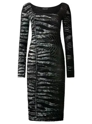 Roberto Cavalli Zebra-print Mini Dress - Black