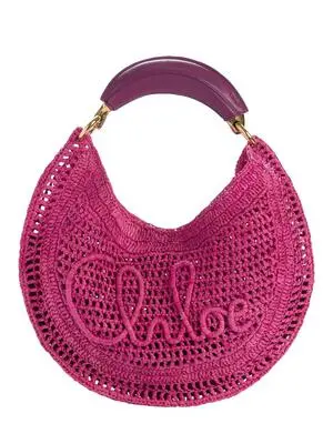 Chloé Raffia Hobo Bag - Fuchsia Rose