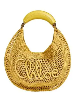 Chloé Chloé Raffia Hobo Bag Radiant Yellow